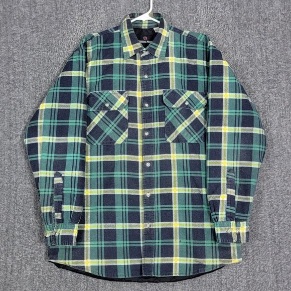 Turing Point | Shirts | Turning Point Shirt Mens M Green Black Plaid ...